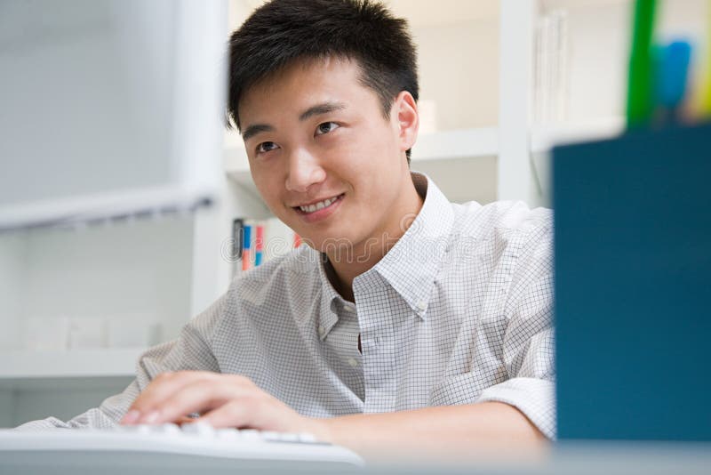 Male office worker stock image. Image of computer, creative - 62808145