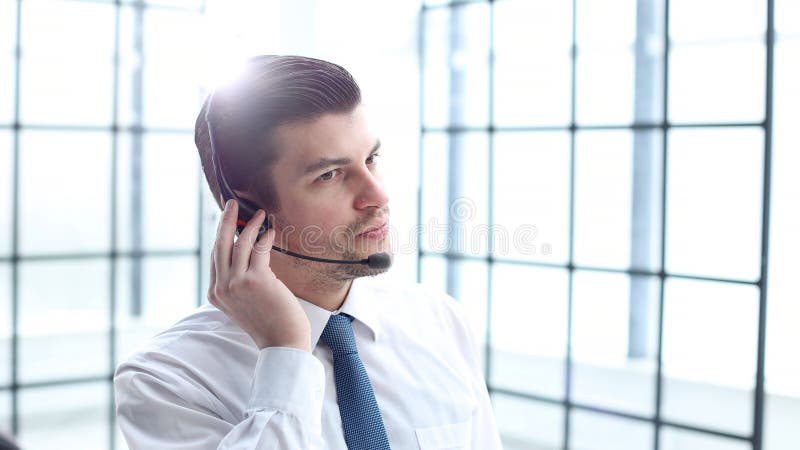 Male Office Worker Close-up in the Office Working Stock Photo - Image ...