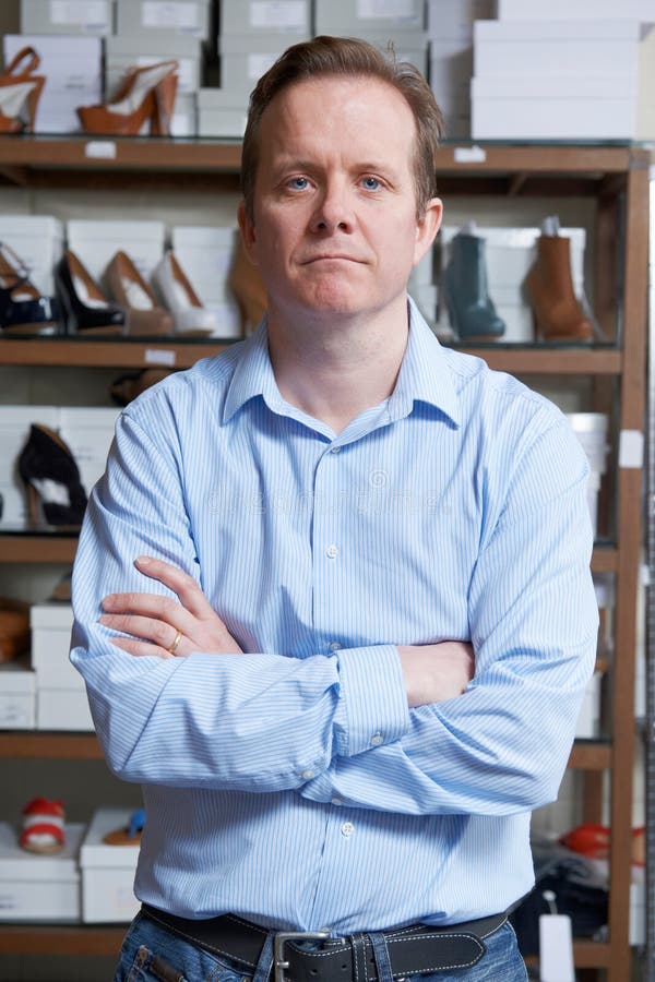 Male Owner of Shoe Store stock photo. Image of designer - 63230408