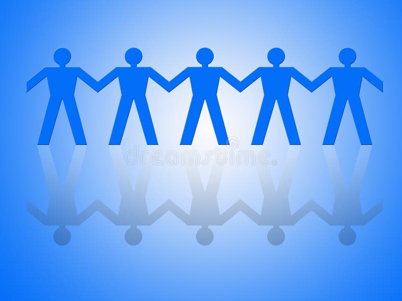 Male Paper Chain stock photo. Image of ideas, member, cooperation - 1653330