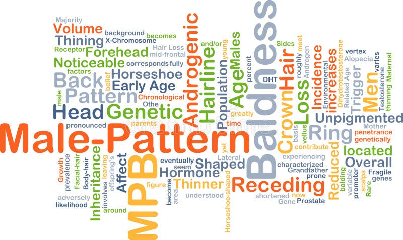 Male-pattern Baldness Background Concept Stock Illustration ...