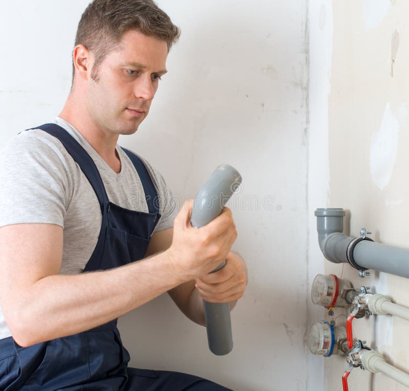 Male plumber. stock photo. Image of domestic, industrial - 73461542