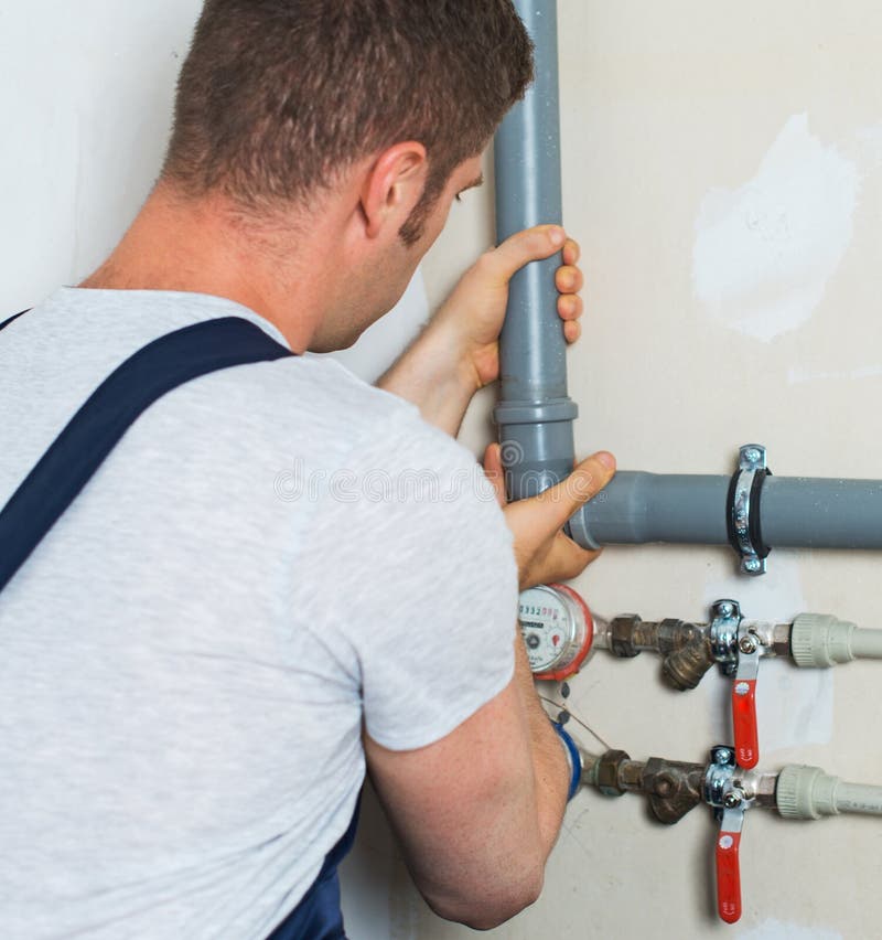 Male plumber. stock photo. Image of plumbing, person - 73461968