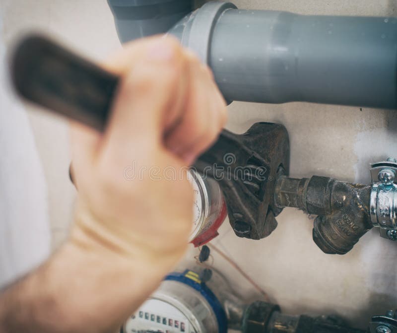 Male plumber. stock photo. Image of fixing, repair, connection - 73461808