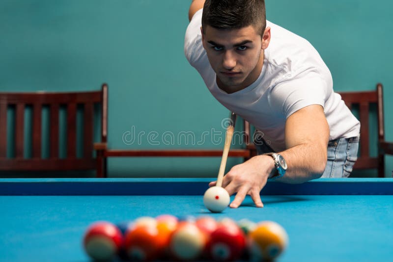 Male Pool Player stock image. Image of recreational, competition - 37770339
