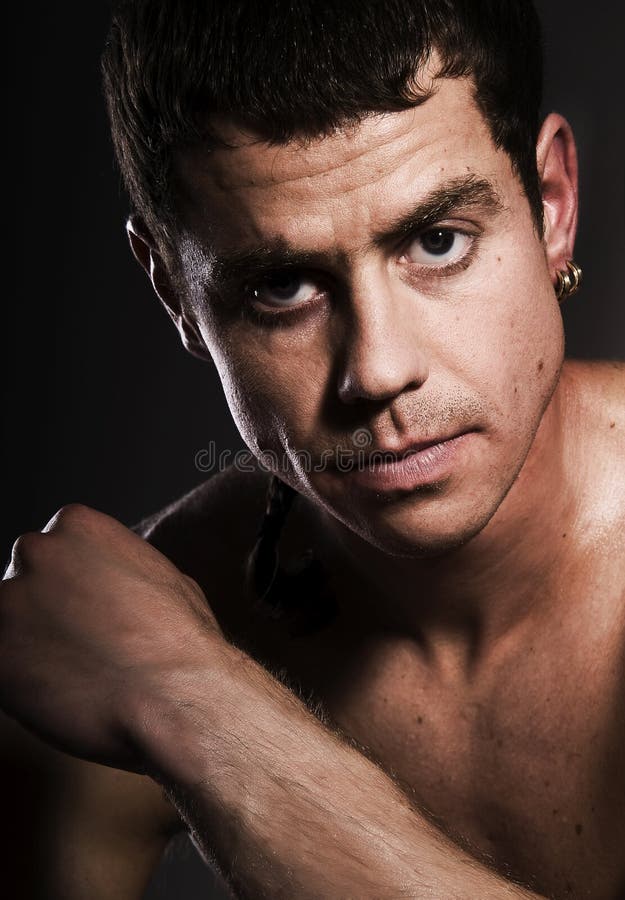 The male portrait. stock photo. Image of people, beauty - 10072910