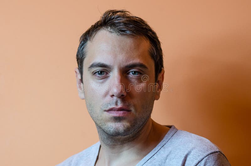 Male portrait stock photo. Image of male, studio, front - 71922990