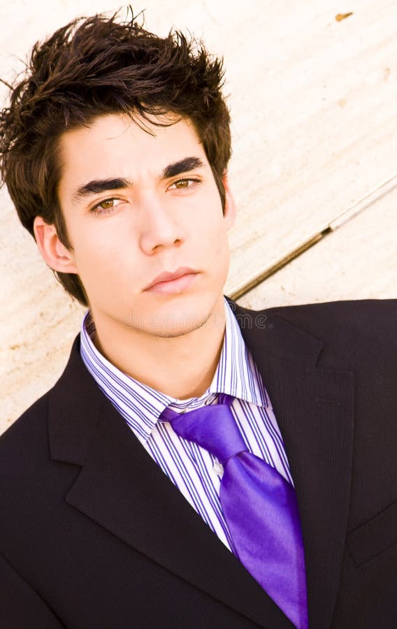 Male portrait on wall stock photo. Image of individuality - 5371656