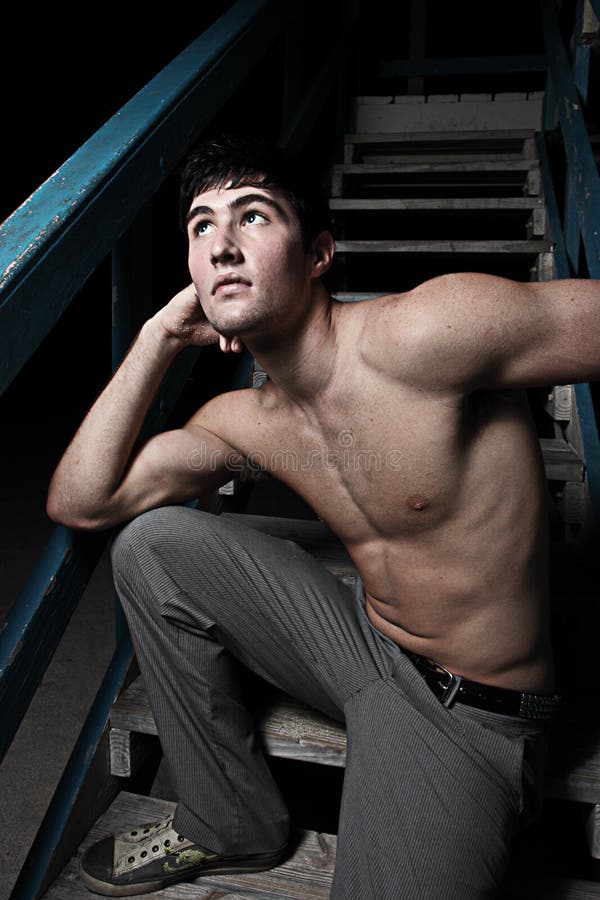 Male posing stock image. Image of unique, strong, night - 7170093