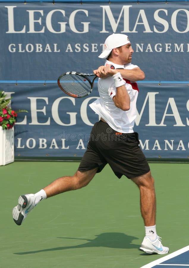Male Professional Tennis Player Backhand Editorial Photo - Image of ...