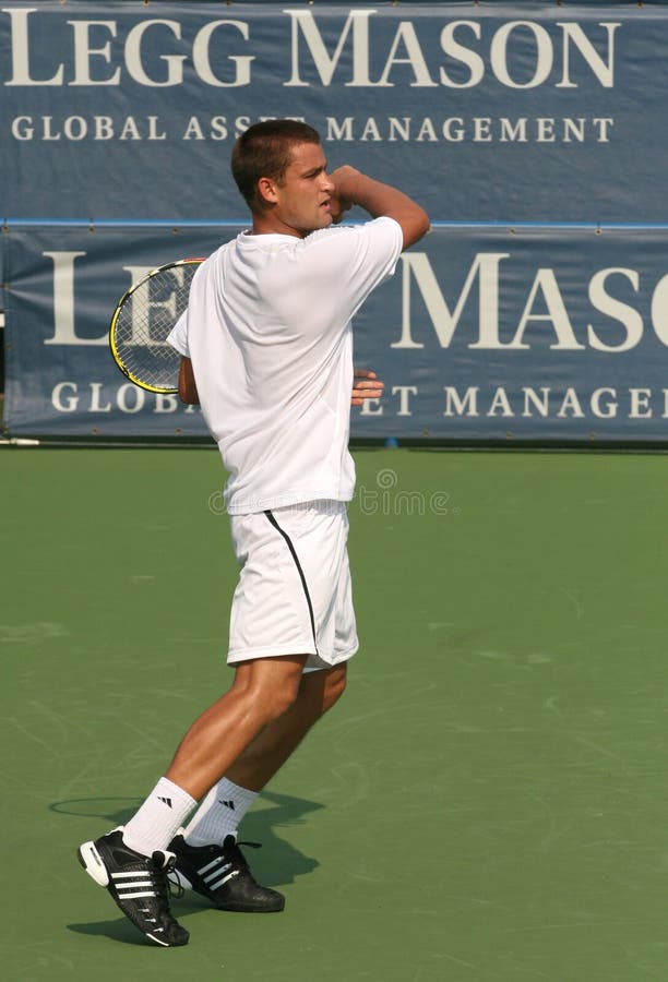 Male Professional Tennis Player Serve Editorial Photo - Image of ...
