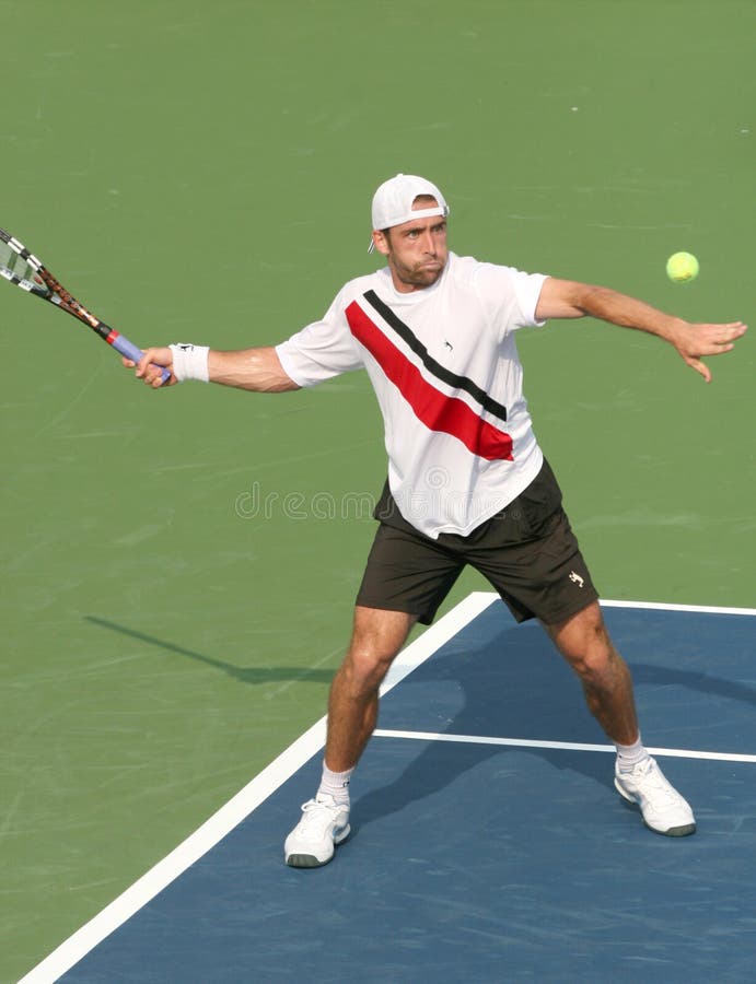 Male Professional Tennis Player Forehand Editorial Photo - Image of ...