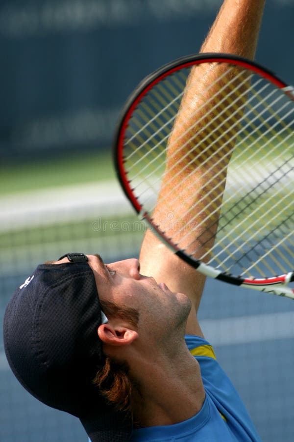 Male Professional Tennis Player Forehand Editorial Photo - Image of ...