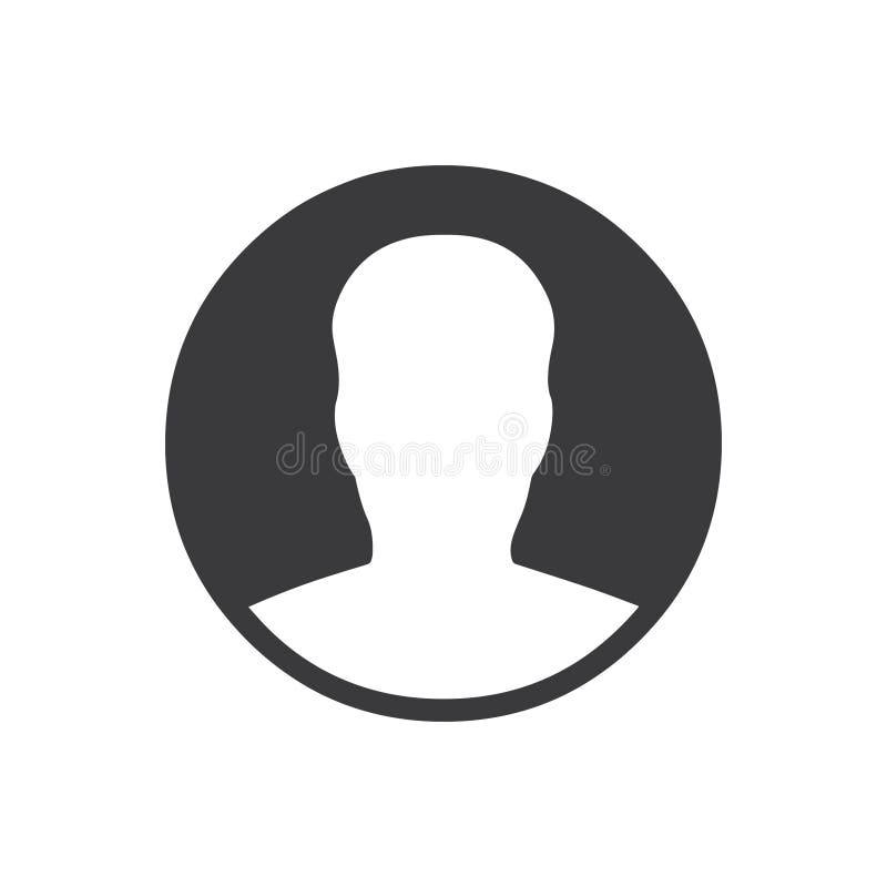 Profile Icon on Black Background for Graphic and Web Design, Modern ...