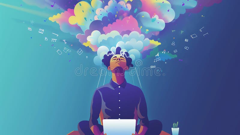 Male Prompt-engineer Writing a Prompt, Creativity Process. Working with ... Male Prompt-engineer Writing a Prompt, Creativity Process. Working with ...