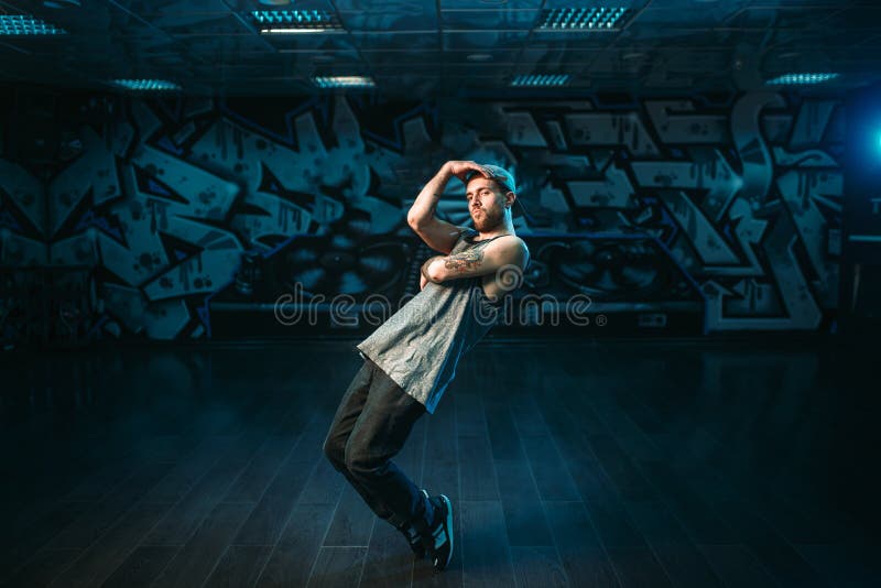 Male Rapper in Dance Studio, Rap Performer Stock Image - Image of ...