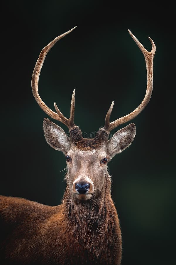 Male Red Deer portrait stock image. Image of fauna, mammal - 301494729
