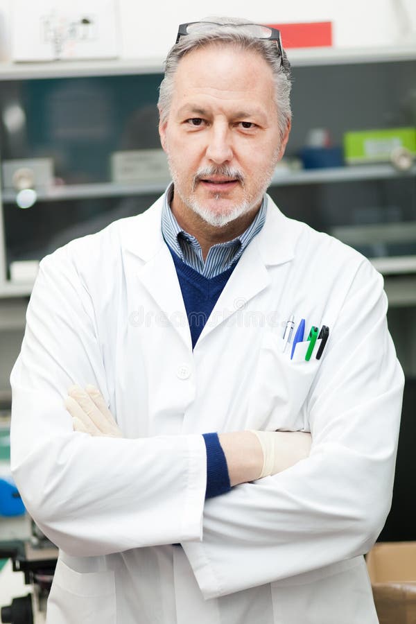 Male Researcher in a Laboratory Stock Photo - Image of research ...