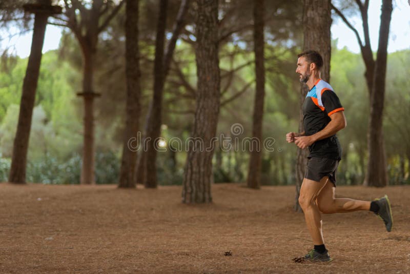 Male Runner Doing Sport Outdoor Stock Image - Image of active, person ...