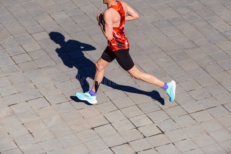 Male Runner Run Marathon Race Editorial Image - Image of athletic, city ...