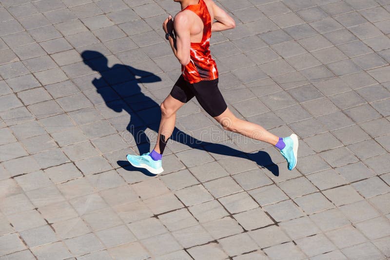 Male Runner Run Marathon Race Editorial Image - Image of street ...