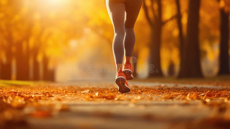 Male Runner S Legs in Autumn Stock Illustration - Illustration of ...