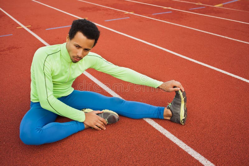 Male Runner Stretching before Workout Stock Photo - Image of nature ...