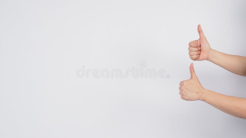 Hand is Doing Pointing Finger Side View Hand Sign on White Background ...