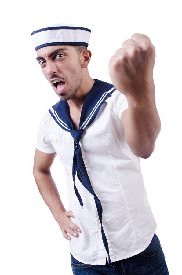 Male sailor in studio stock image. Image of lovely, pretty - 47823301