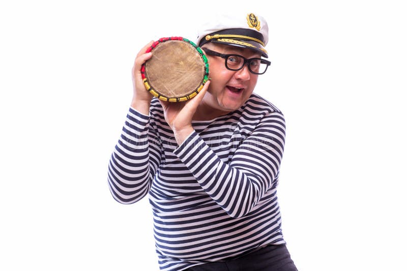 Male Sailor Singer on Microphone Stock Image - Image of male ...