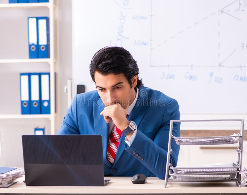Male Sales Analyst in Front of the Whiteboard Stock Image - Image of ...