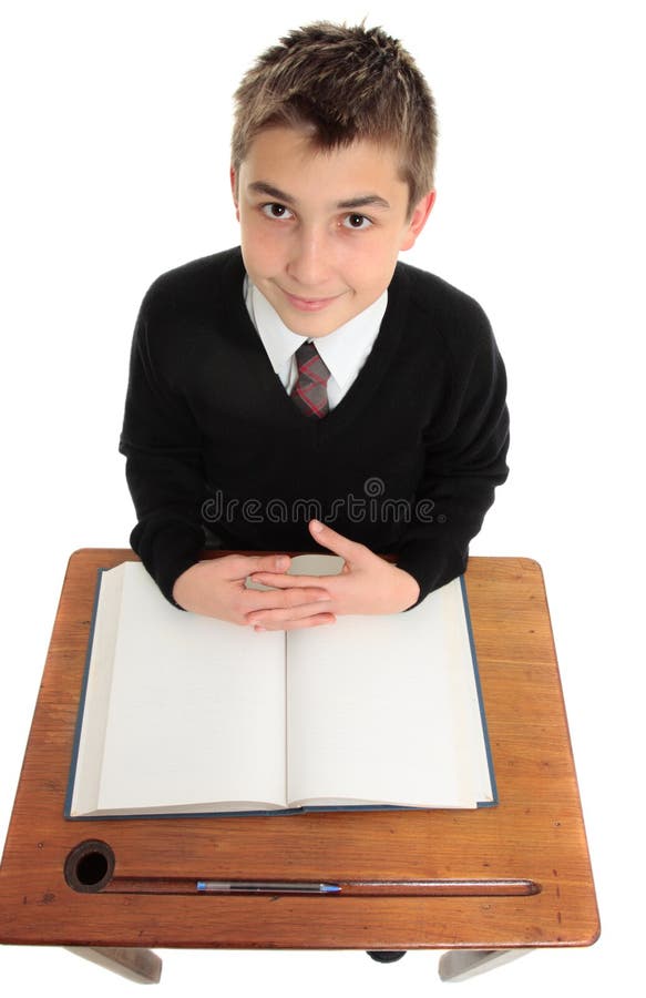 Conscientious School Boy Student Stock Image - Image of studying ...