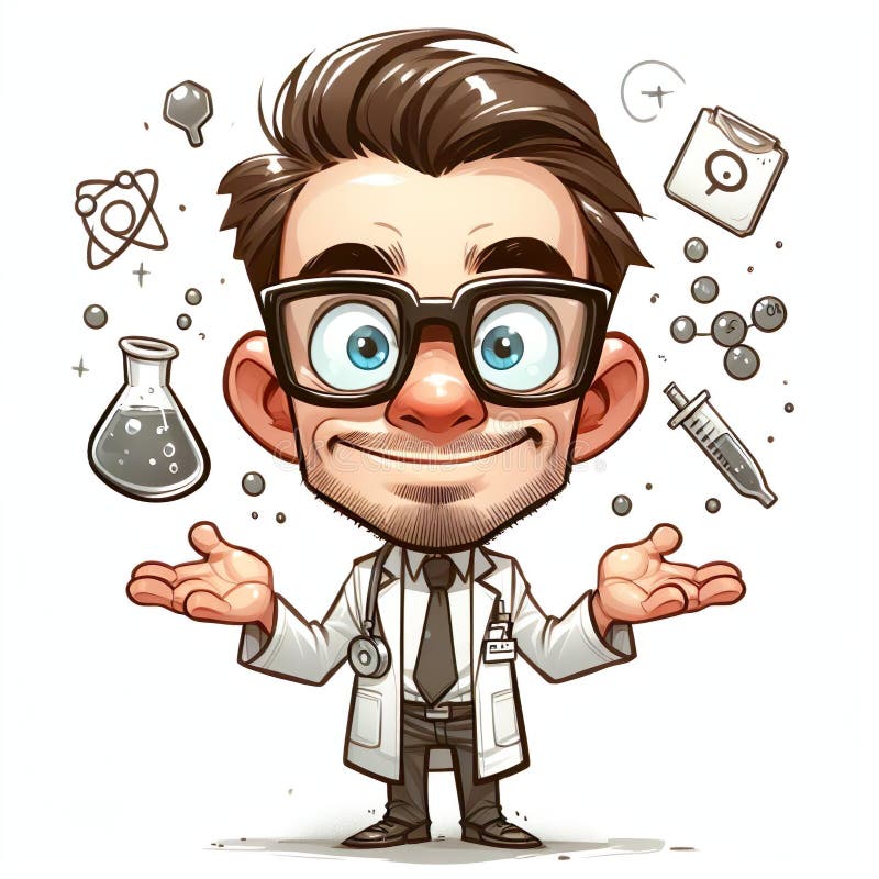 Male Scientist As an Illustration Stock Illustration - Illustration of ...