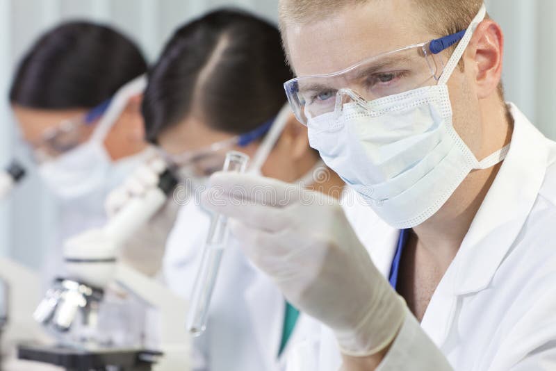 Male Scientist or Doctor in Laboratory Stock Image - Image of clever ...
