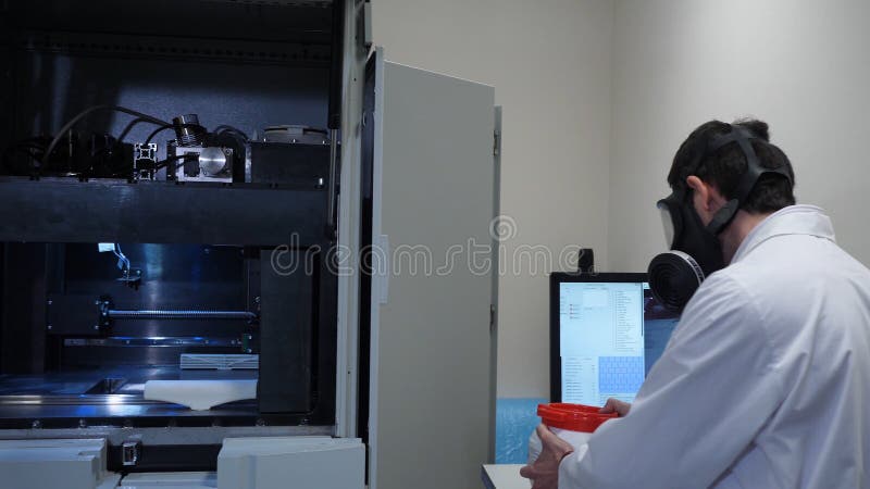 Male Scientist in a Gas Mask in Laboratory Editorial Photo - Image of ...