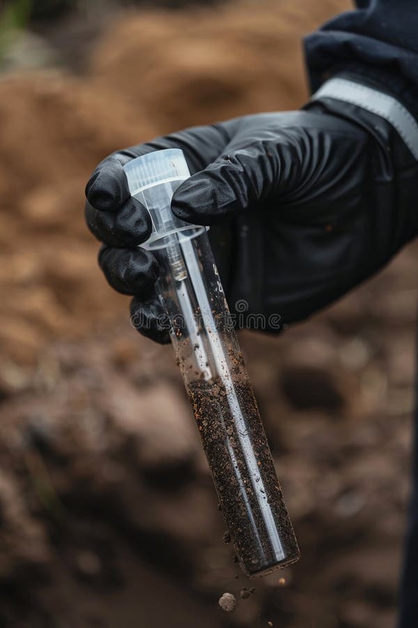 Male Scientist Holding a Test Tube with Soil Stock Image - Image of ...