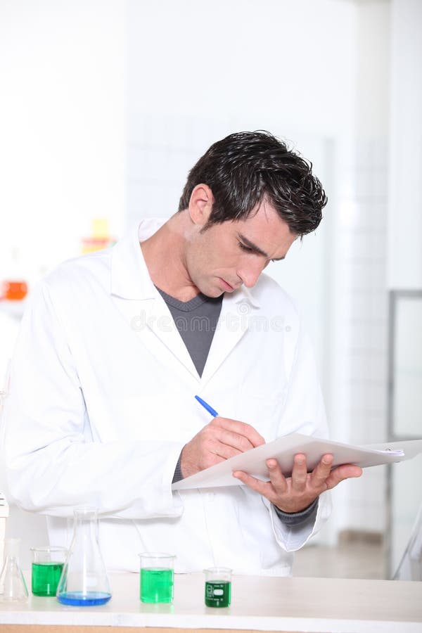 Male Scientist in Laboratory Stock Photo - Image of chemist, future ...