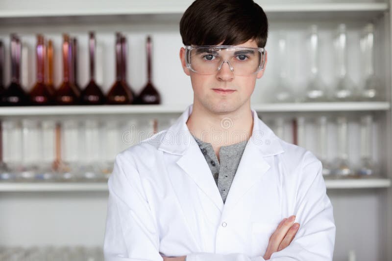 Male Scientist Posing Royalty Free Stock Image - Image: 21147106