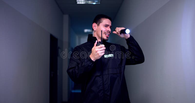 Male Security Guard Making Stop Sign with Hand Stock Photo - Image of ...