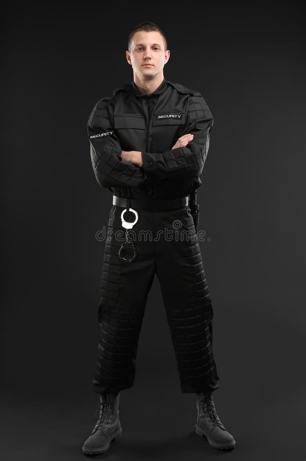 Male Security Guard in Uniform Stock Image - Image of professional ...