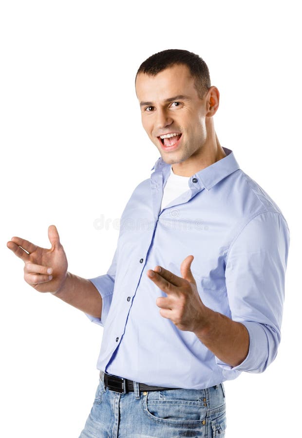 Male Shows Hand Gun Gesture Stock Photo - Image of background, cute ...