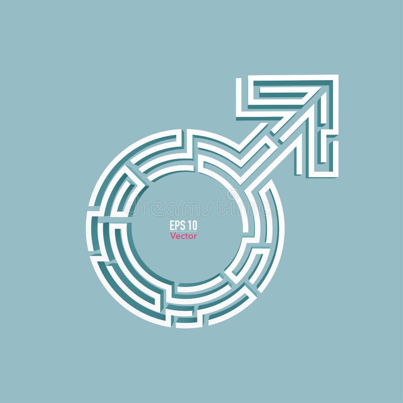 Male sign stock vector. Illustration of circle, mind - 135924914