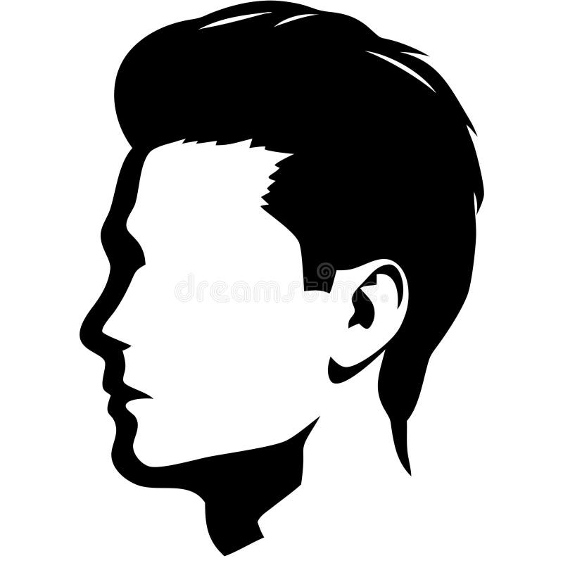Male Silhouette Side Profile Vector Illustration for Design and Art ...