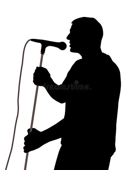 Male singer stock vector. Illustration of figure, shadow - 10122799