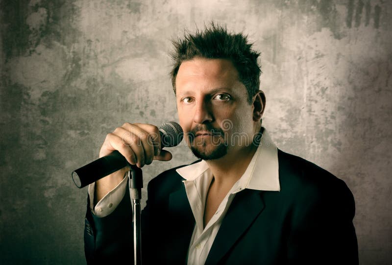 Male singer stock image. Image of grunge, musician, rock - 11476409