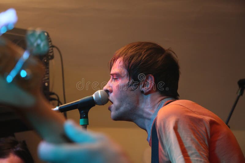 Male Singer Performing Live Editorial Stock Image - Image of punk ...