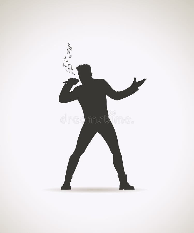 Male singer stock vector. Illustration of star, singing - 32566261