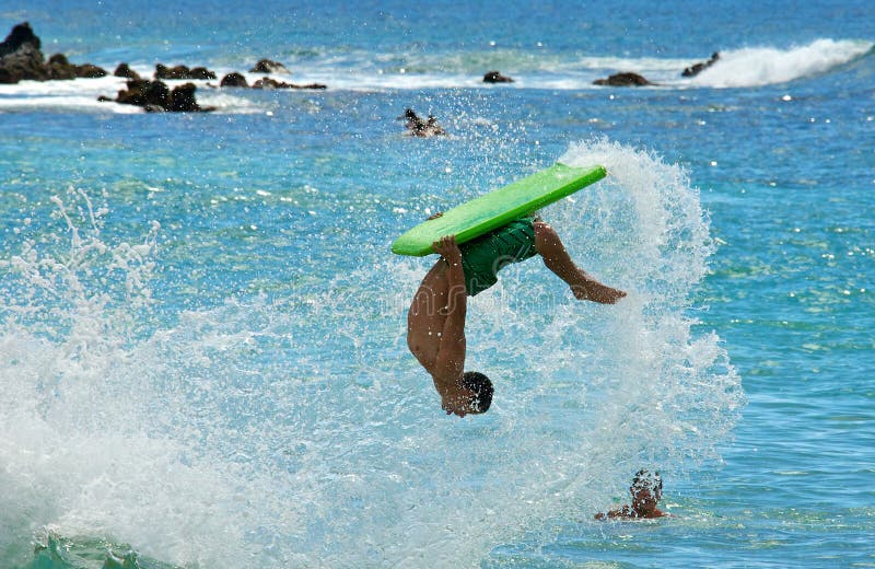 Extreme Wave skim boarding stock image. Image of physical - 1069643