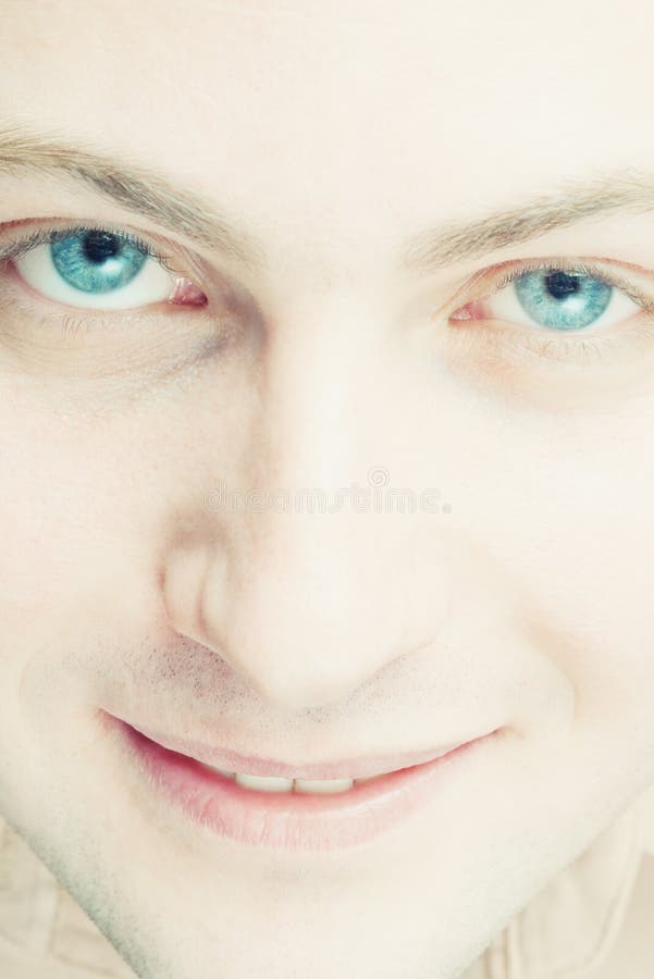 Male Smiling with Blue Eyes Stock Photo - Image of face, funny: 13670326