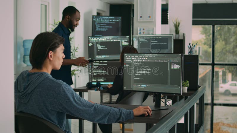 Machine Learning and Binary Data Stock Footage - Video of system, hologram: 278781252